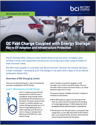 DC Fast Charge Coupled with Energy Storage: Key to EV Adoption ...