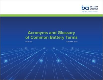 Battery Glossary of Terms | Battery Council International