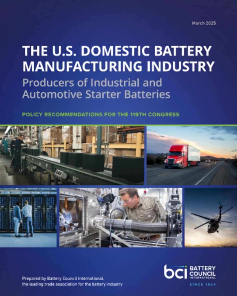 Policy Recommendations for the 119th Congress | Battery Council ...
